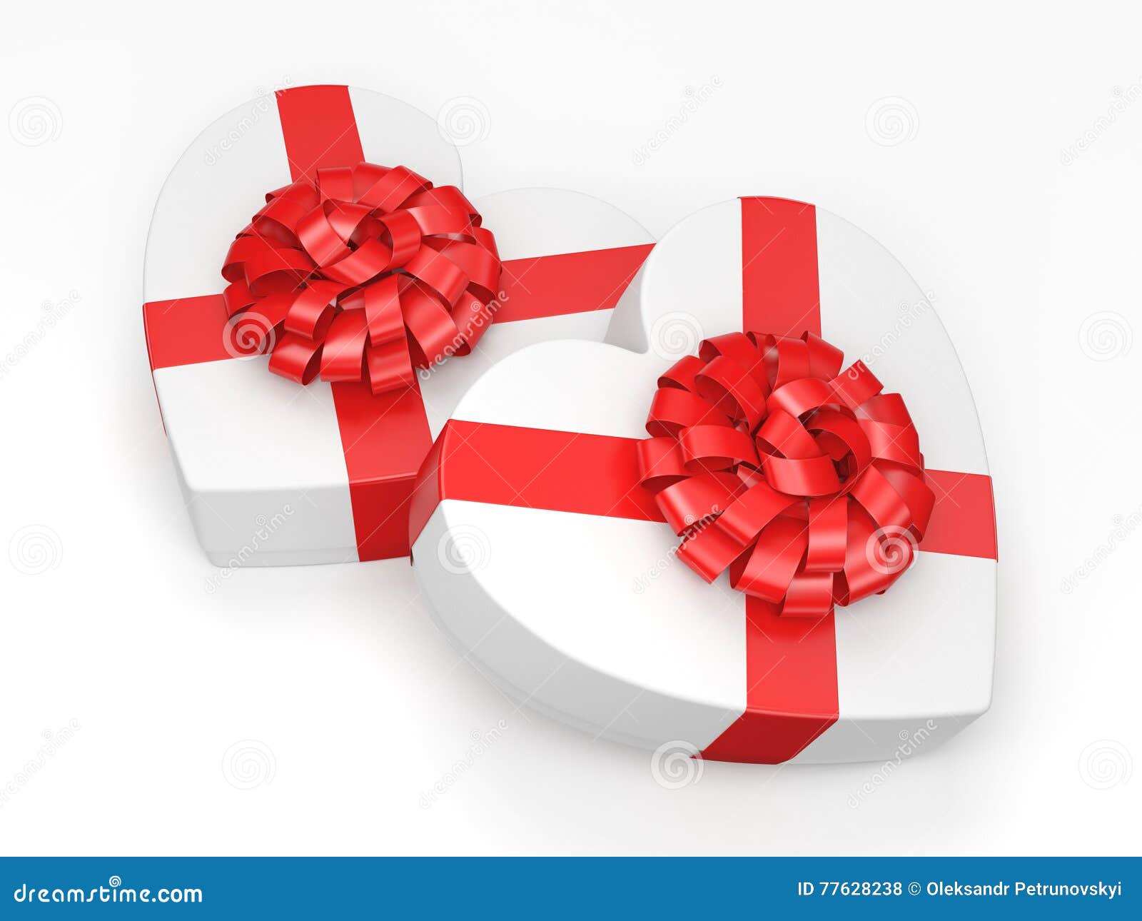 3D Rendering White Boxes Heart Stock Illustration - Illustration of ...