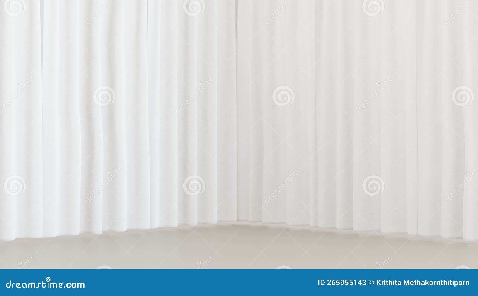 3D Rendering White Empty Curtain Background, White Curtain Backd Stock ...