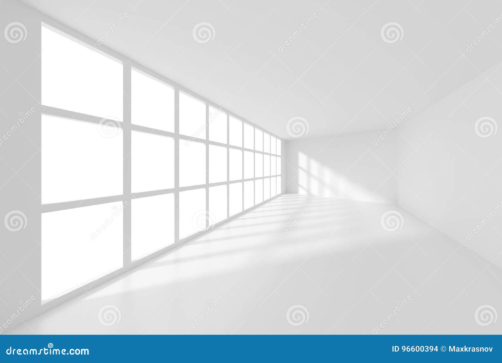 3d Rendering of White Empty Room Stock Illustration - Illustration of ...