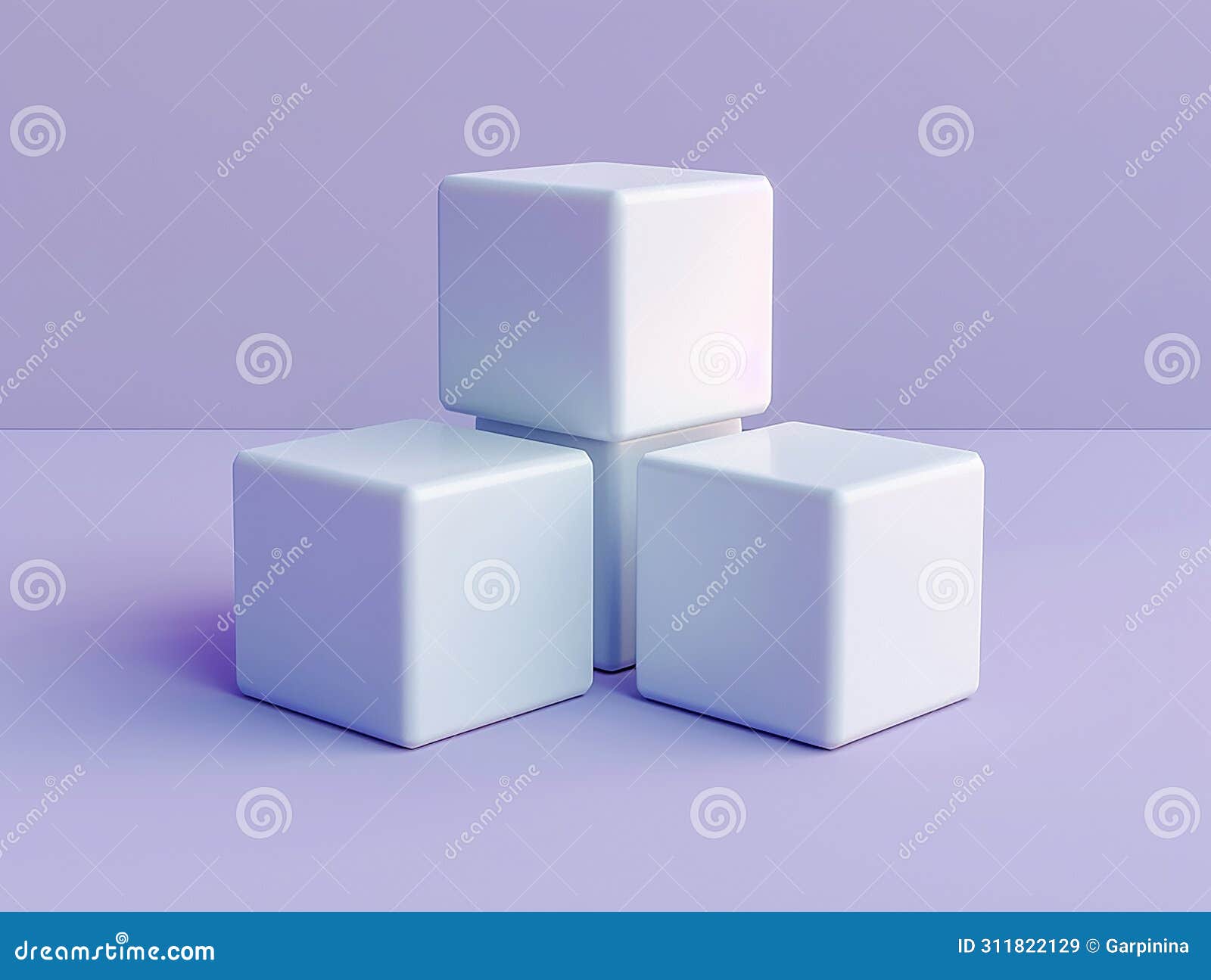 3d Rendering of White Geometric Rectangle Shapes for Product Display ...