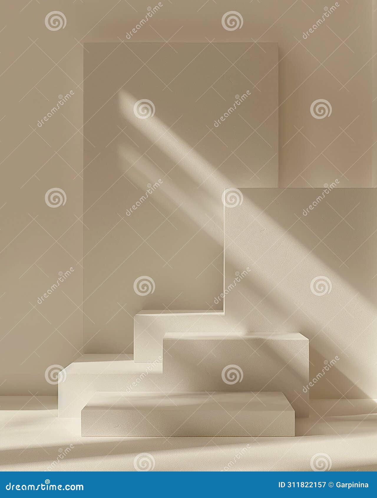 3d Rendering of White Geometric Rectangle Shapes for Product Display ...
