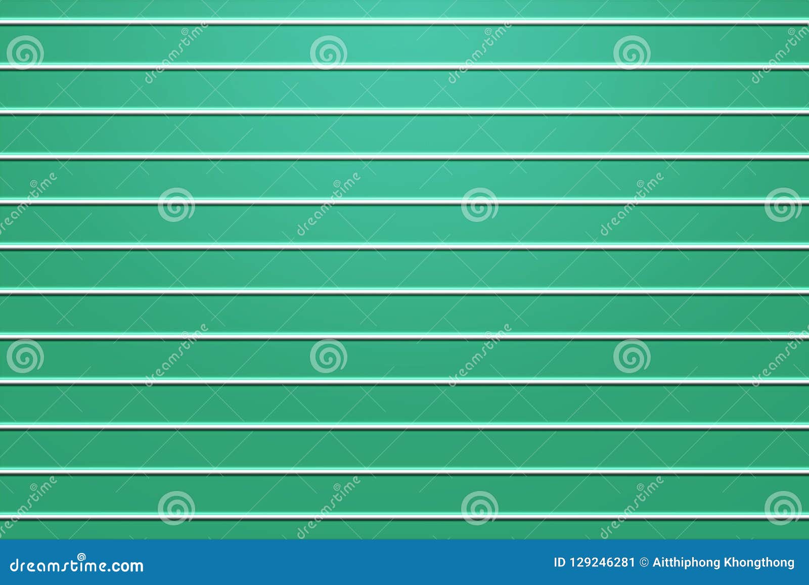 3d Rendering, White Horizontal Line Structure on Green Panel Wall ...