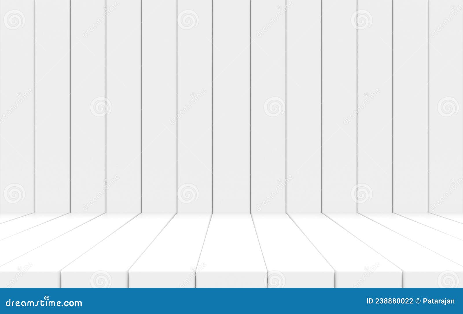 3d Rendering. White Long Bars Panel Wall and Floor Background. Stock ...