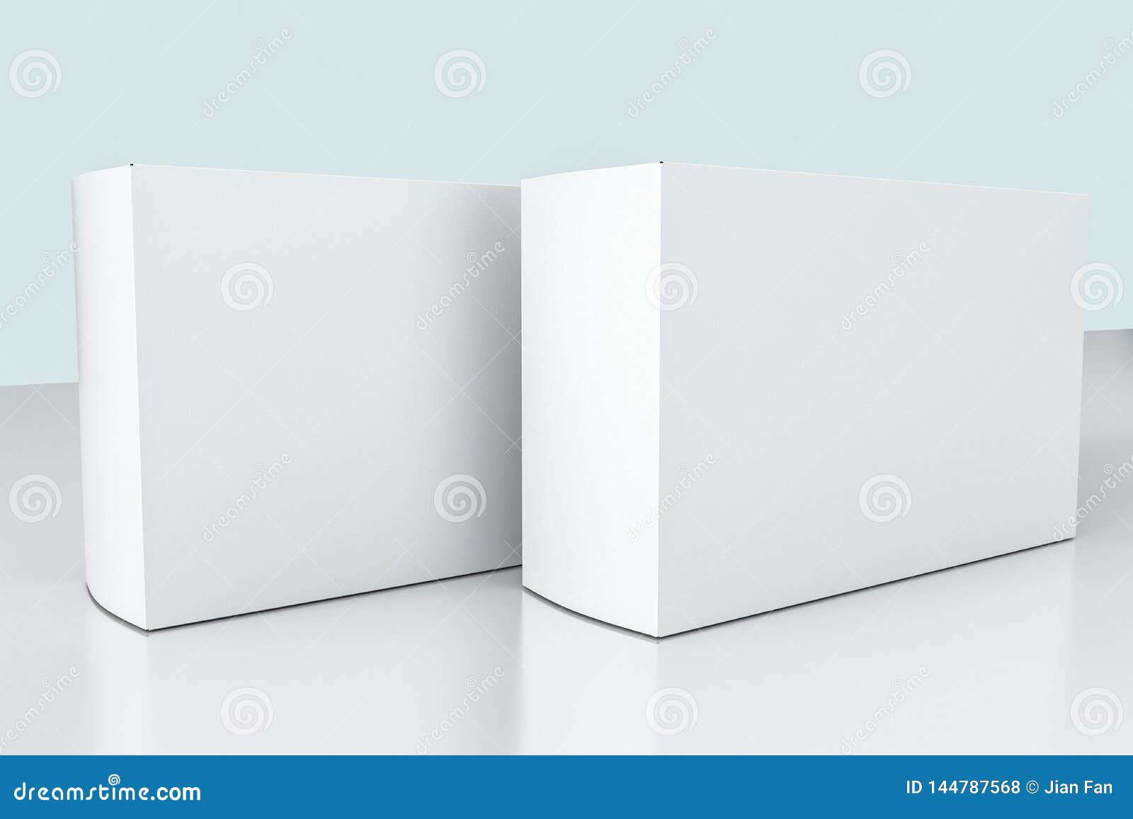 3d Rendering, White Packing Boxes with White Background Stock Photo ...