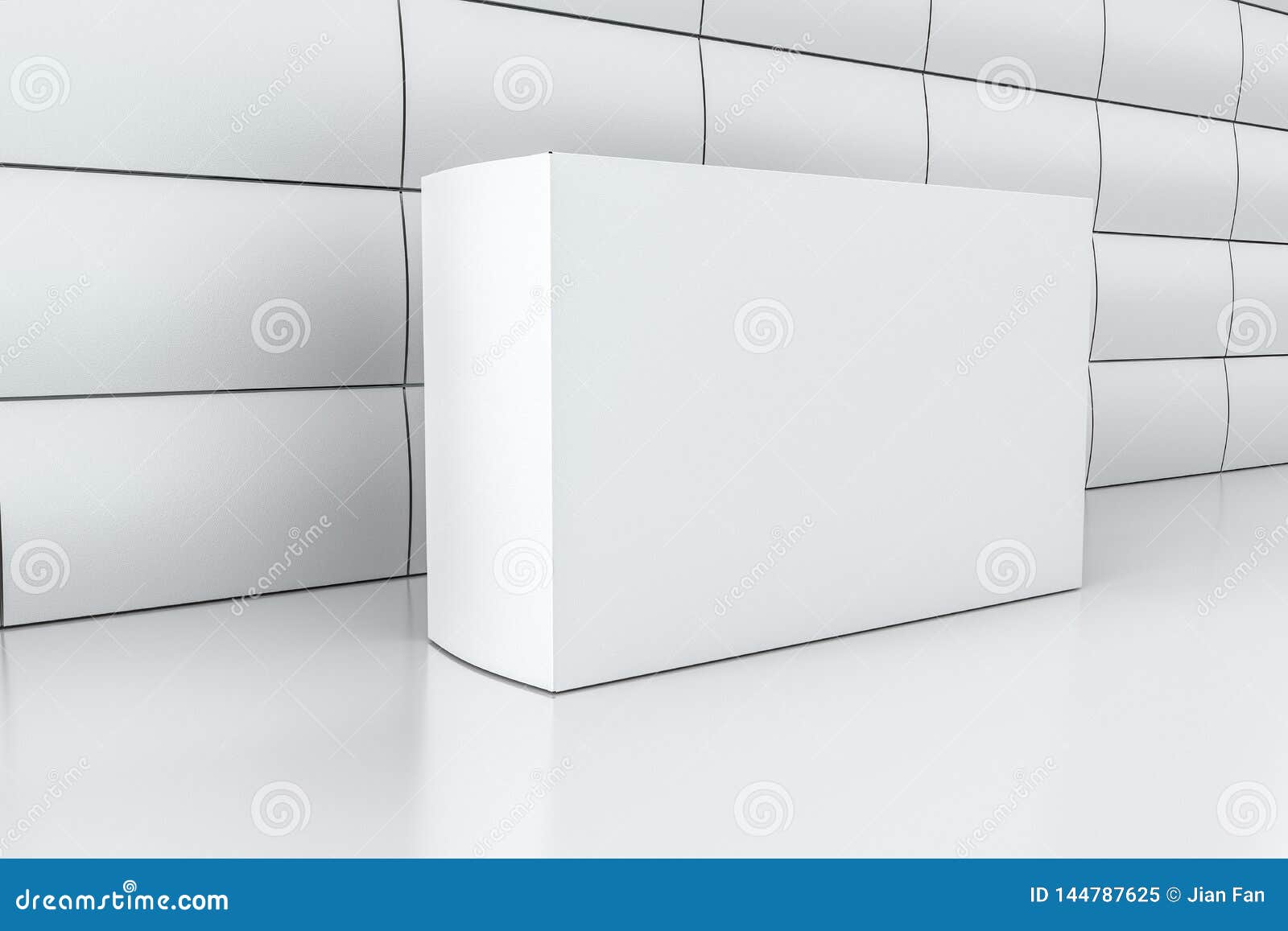 3d Rendering, White Packing Boxes with White Background Stock ...