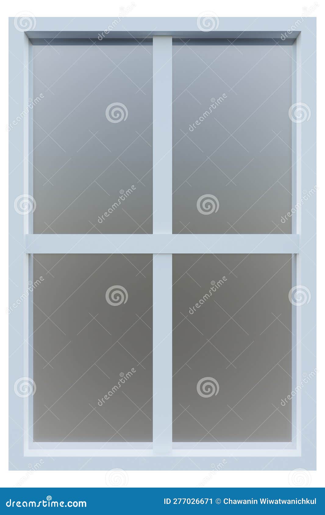 3d Rendering of White Rectangle Grid Window Frame with Glass. Stock ...