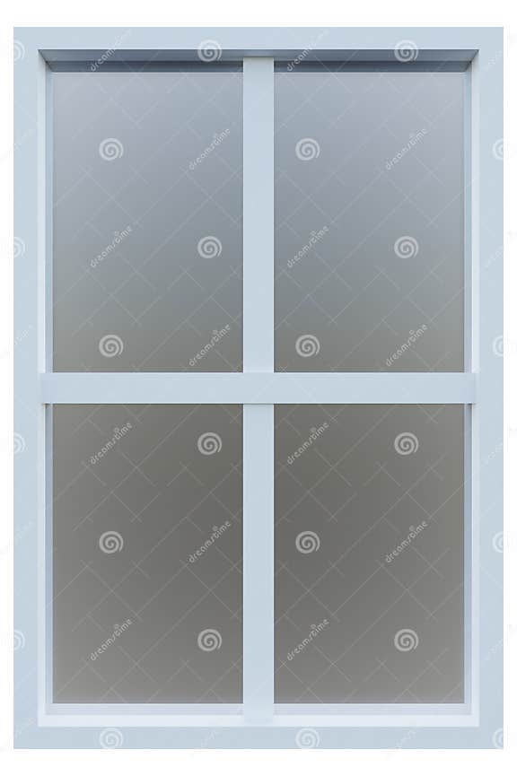 3d Rendering of White Rectangle Grid Window Frame with Glass. Stock ...