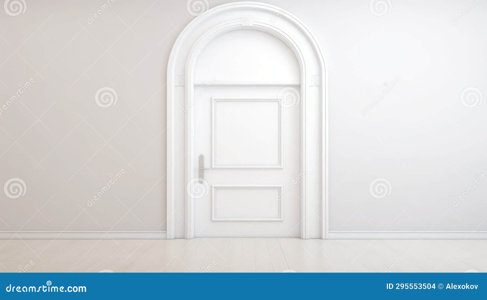 3d Rendering of a White Room Interior with a White Door. Generative AI ...