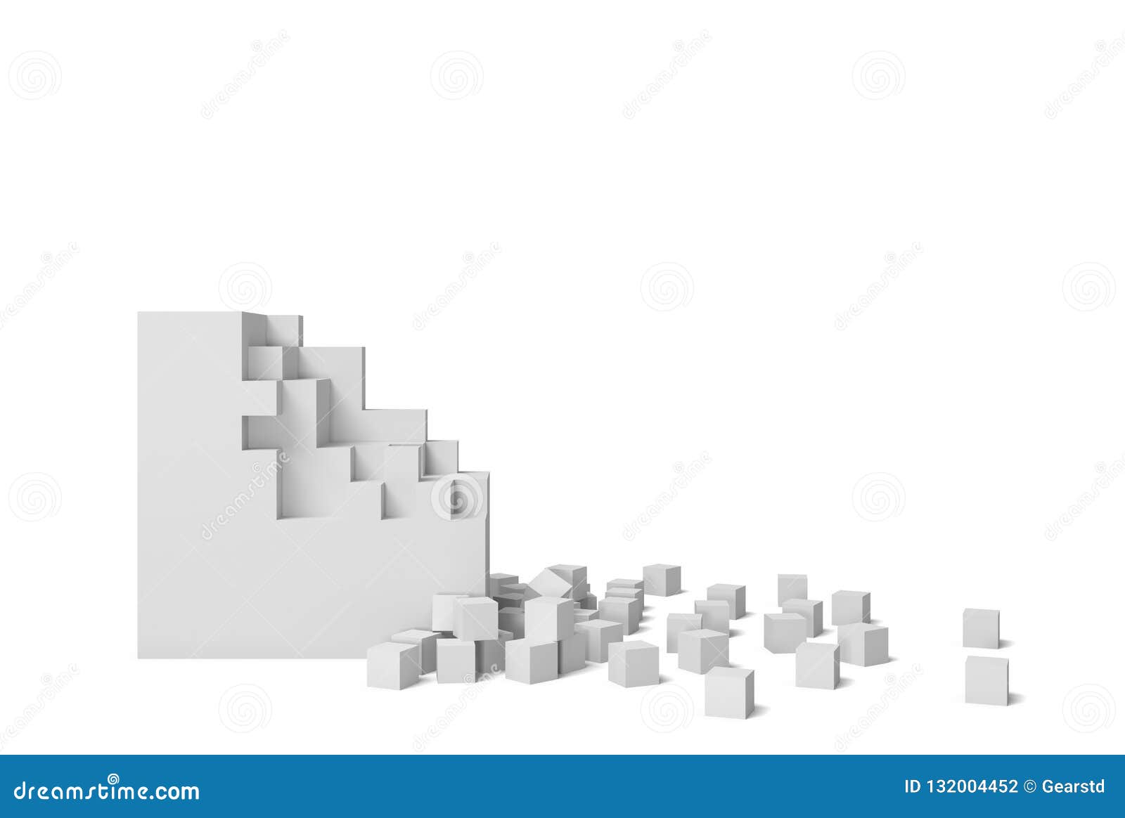 3d Rendering of a White Square on a White Background Starting To Get ...