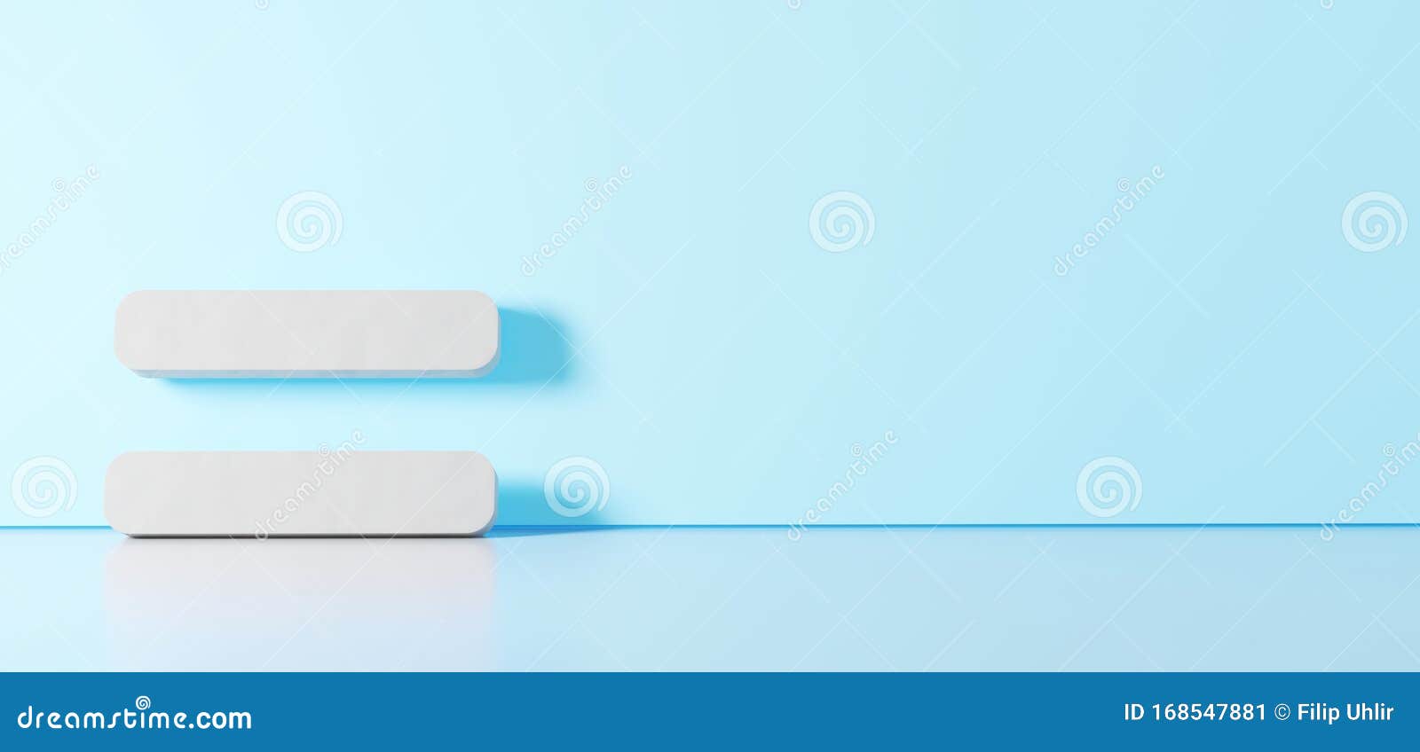 3D Rendering of White Symbol of Equals Icon Leaning on Color Wall with ...