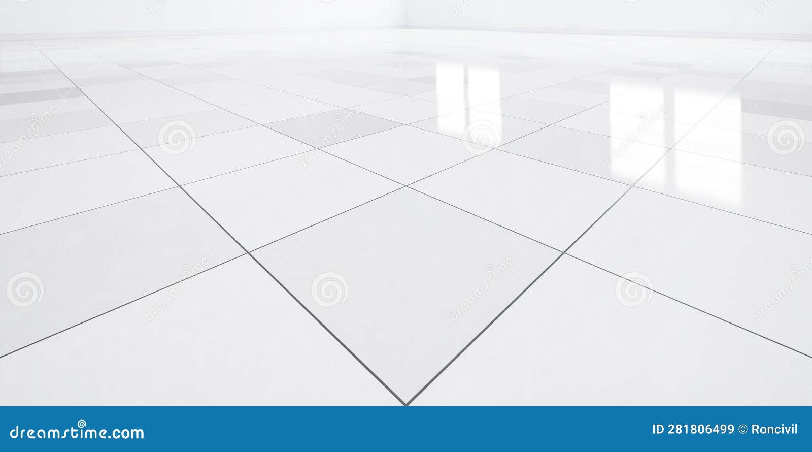 3d Rendering of White Tile Floor for Background Stock Illustration ...