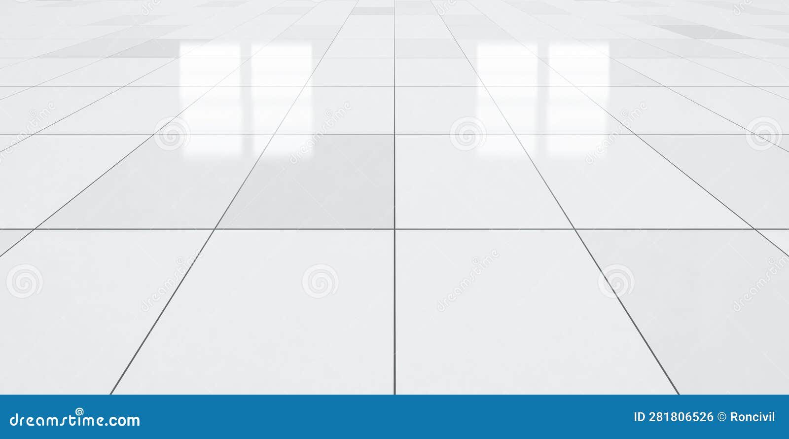3d Rendering of White Tile Floor for Background Stock Illustration ...
