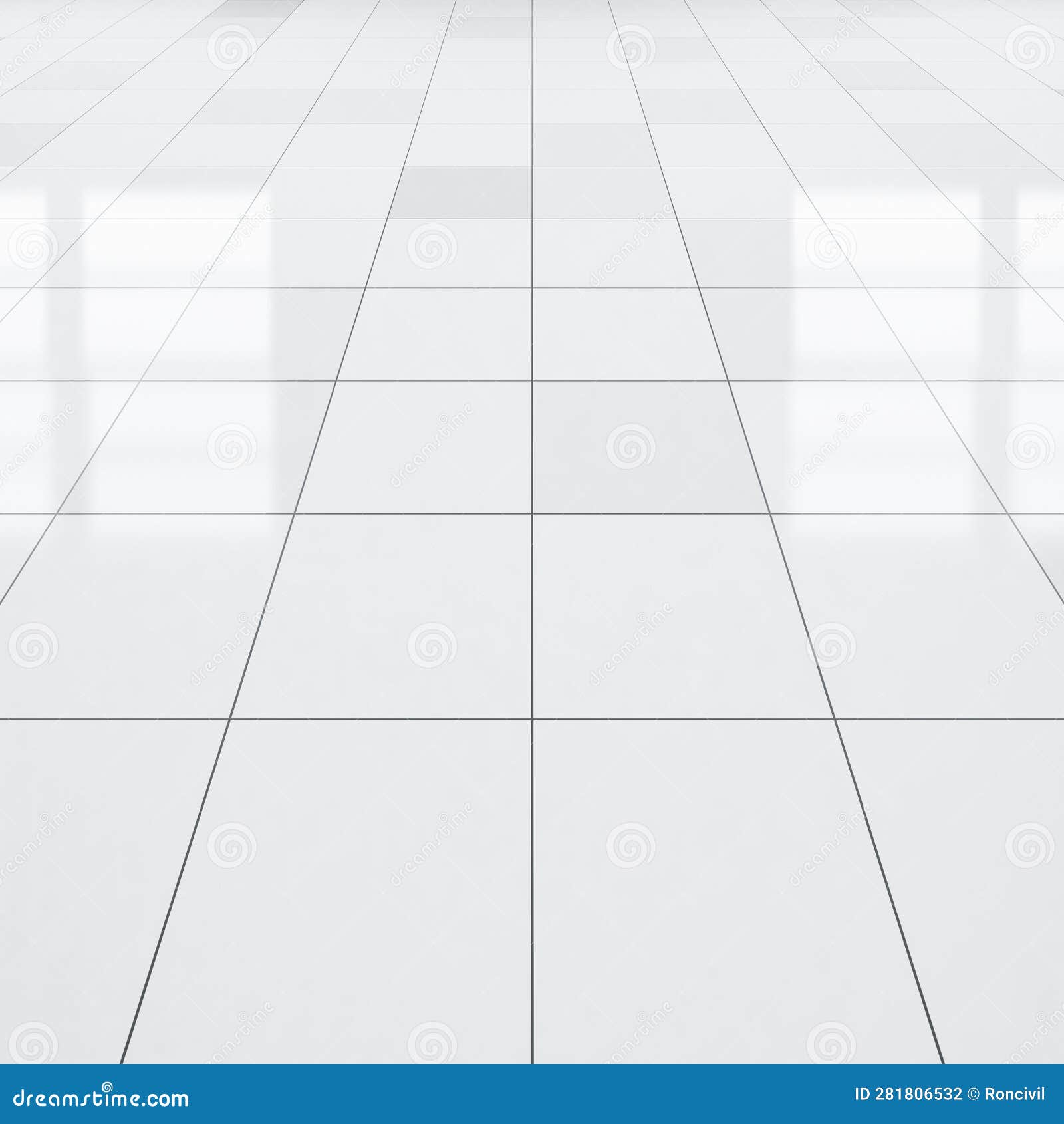 3d Rendering of White Tile Floor for Background Stock Illustration ...