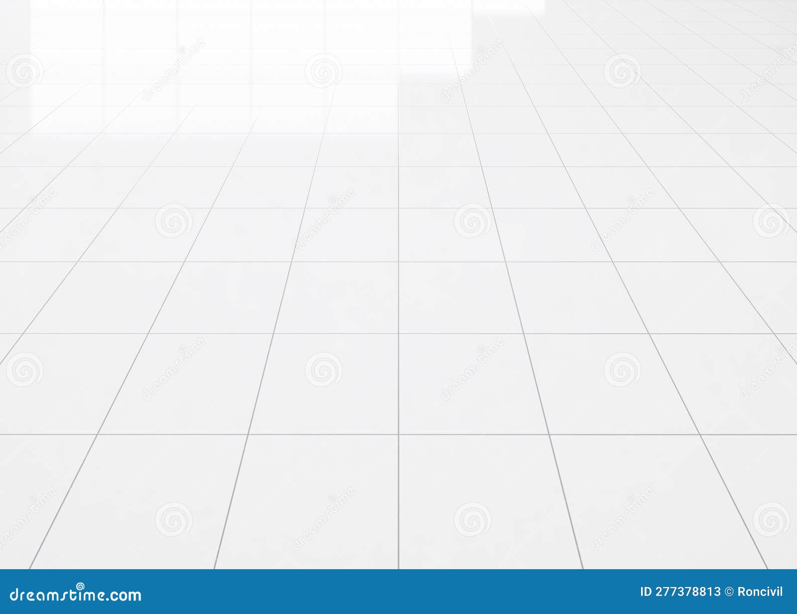 3d Rendering of White Tile Floor and Empty Space for Background Stock ...