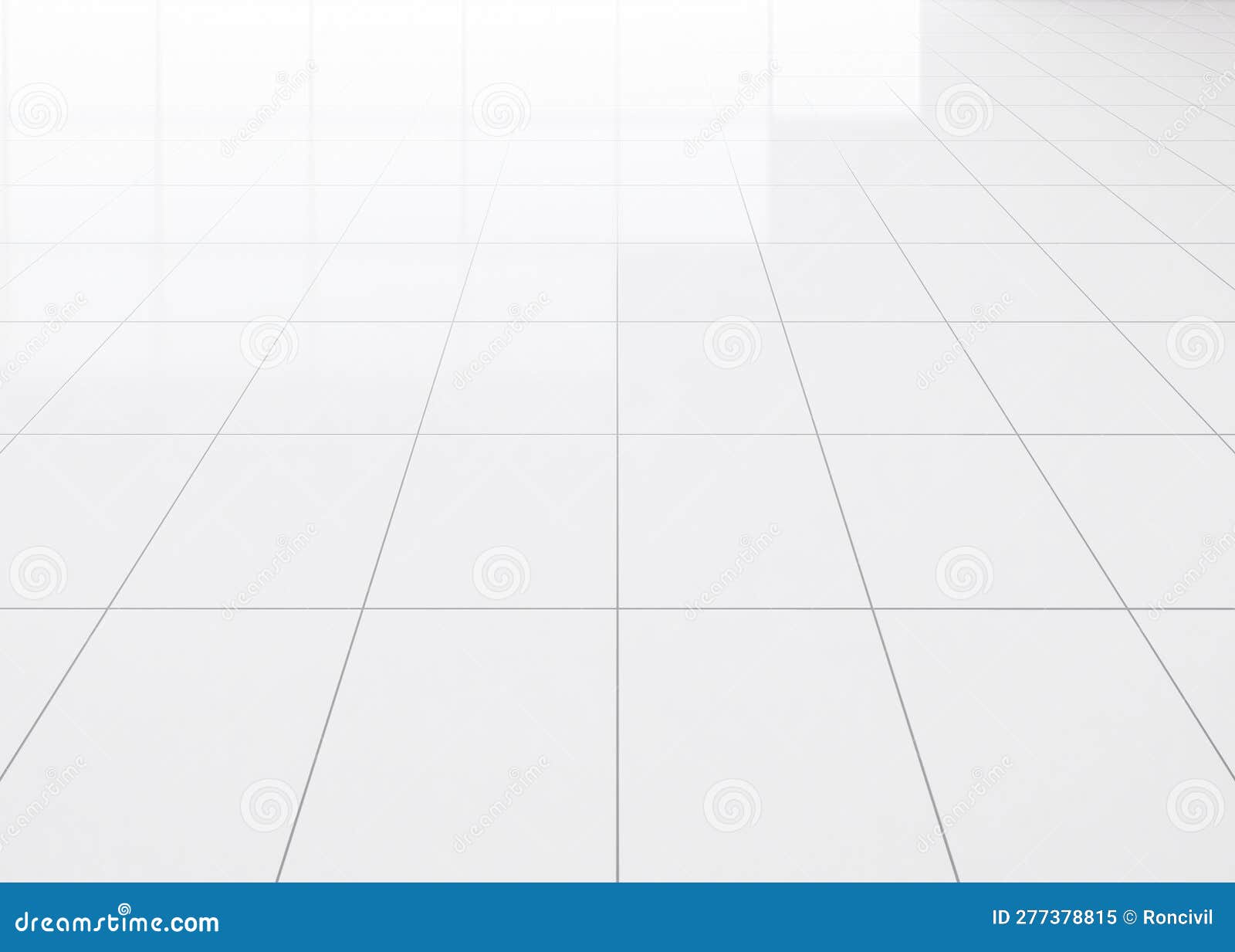 3d Rendering of White Tile Floor and Empty Space for Background Stock ...