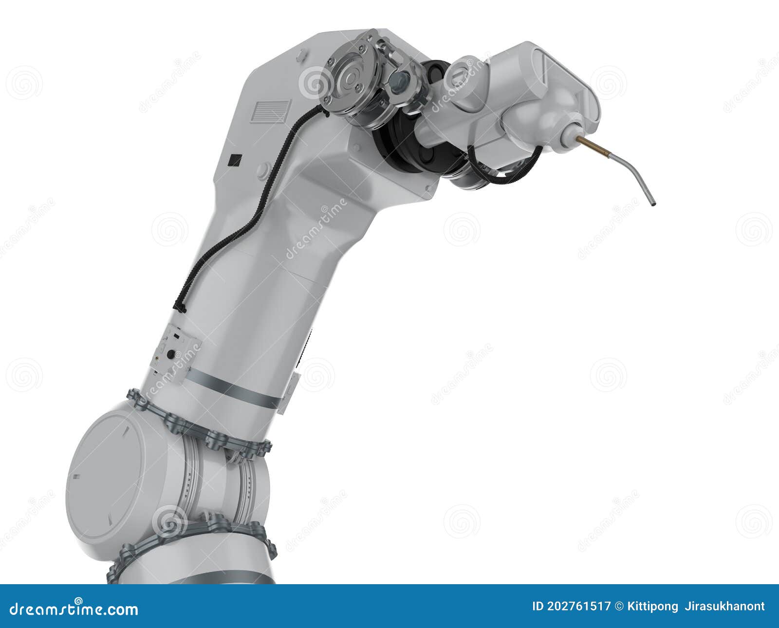 White robotic arm isolated stock illustration. Illustration of ...