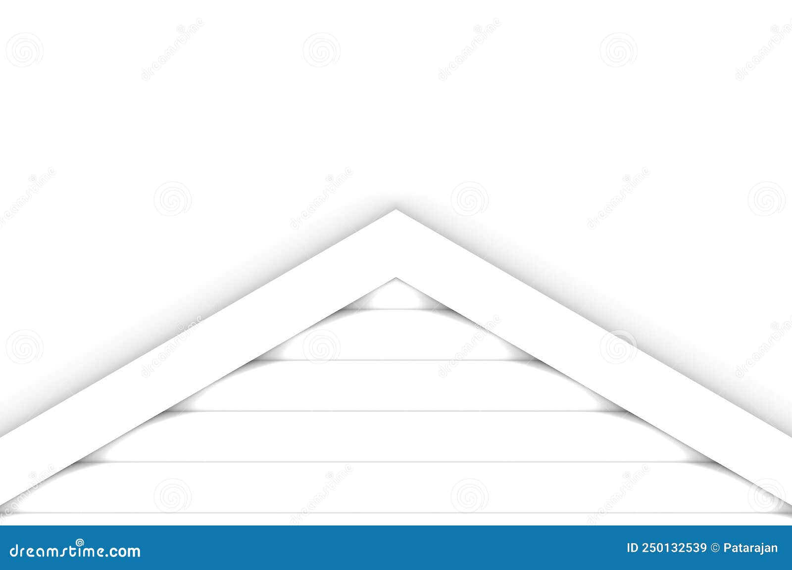 3d Rendering. White Wood Gable Shape on Gray Background. Stock ...