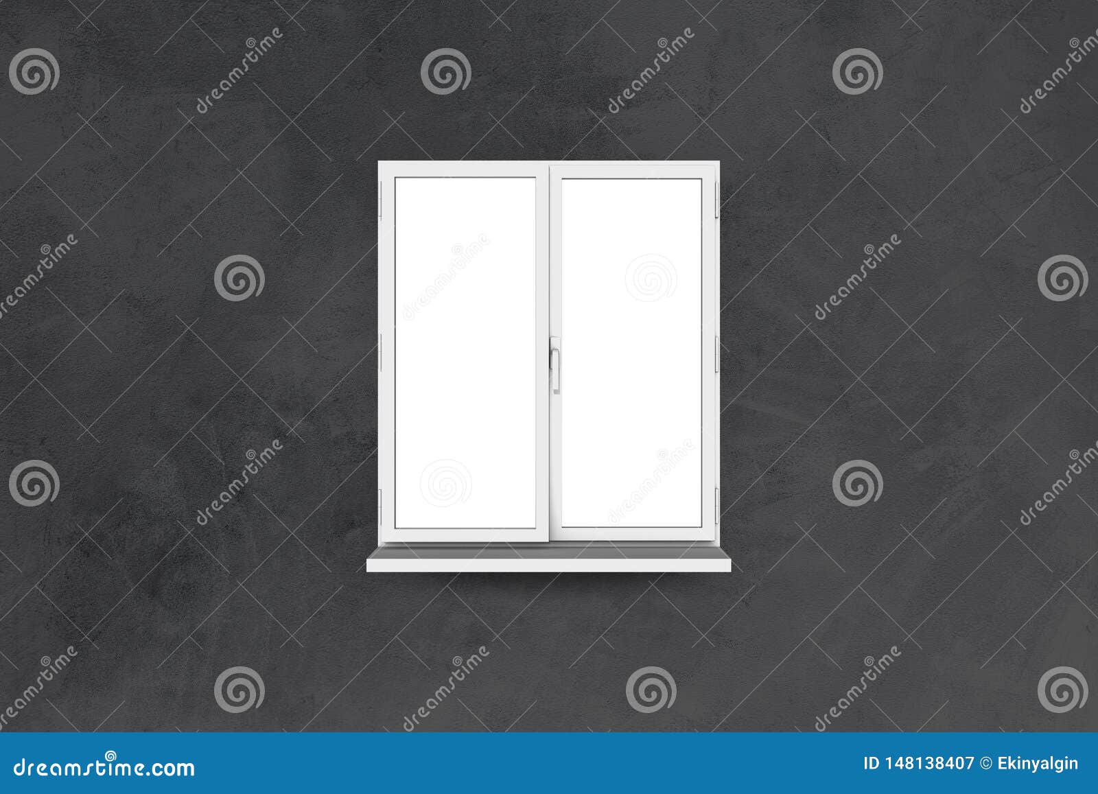 Window on Grunge Wall on White Stock Image - Image of pane, grate ...