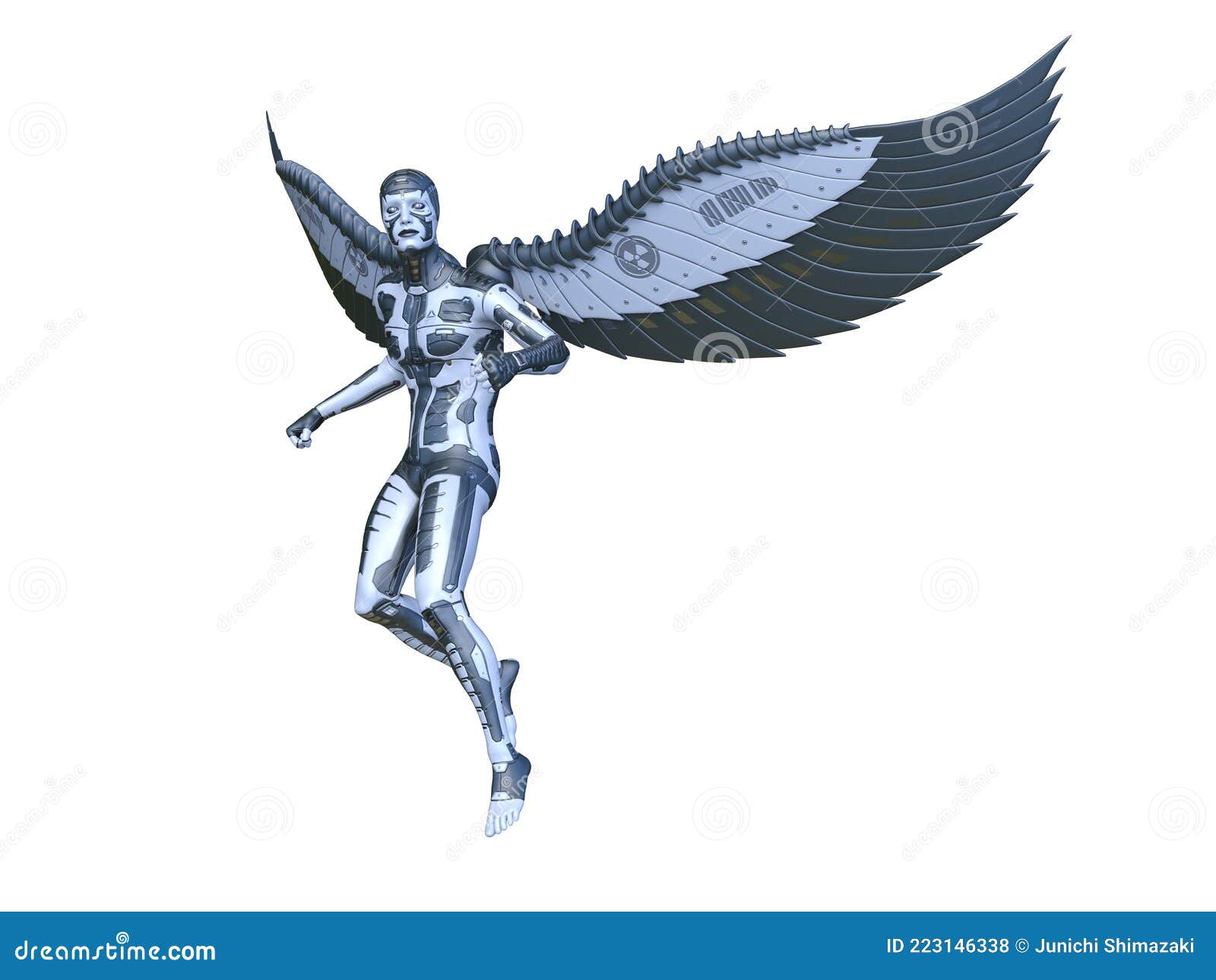 3D rendering of wing man stock illustration. Illustration of rendering ...
