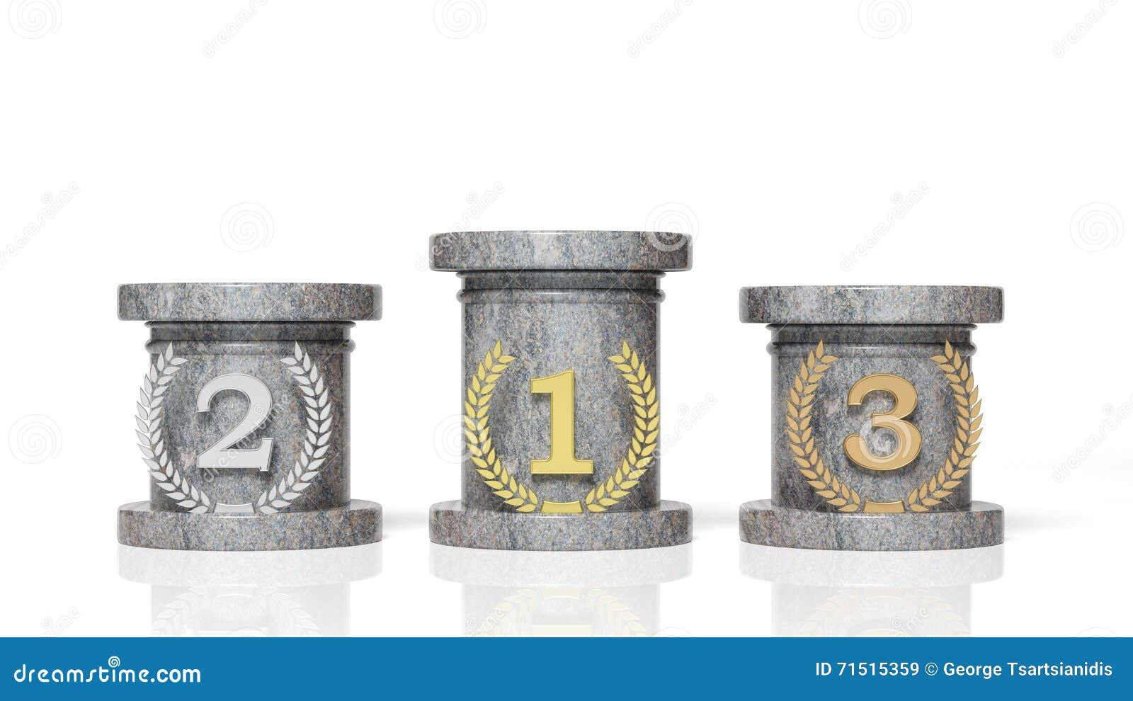 3d Rendering of Winners Podium Stock Illustration - Illustration of ...