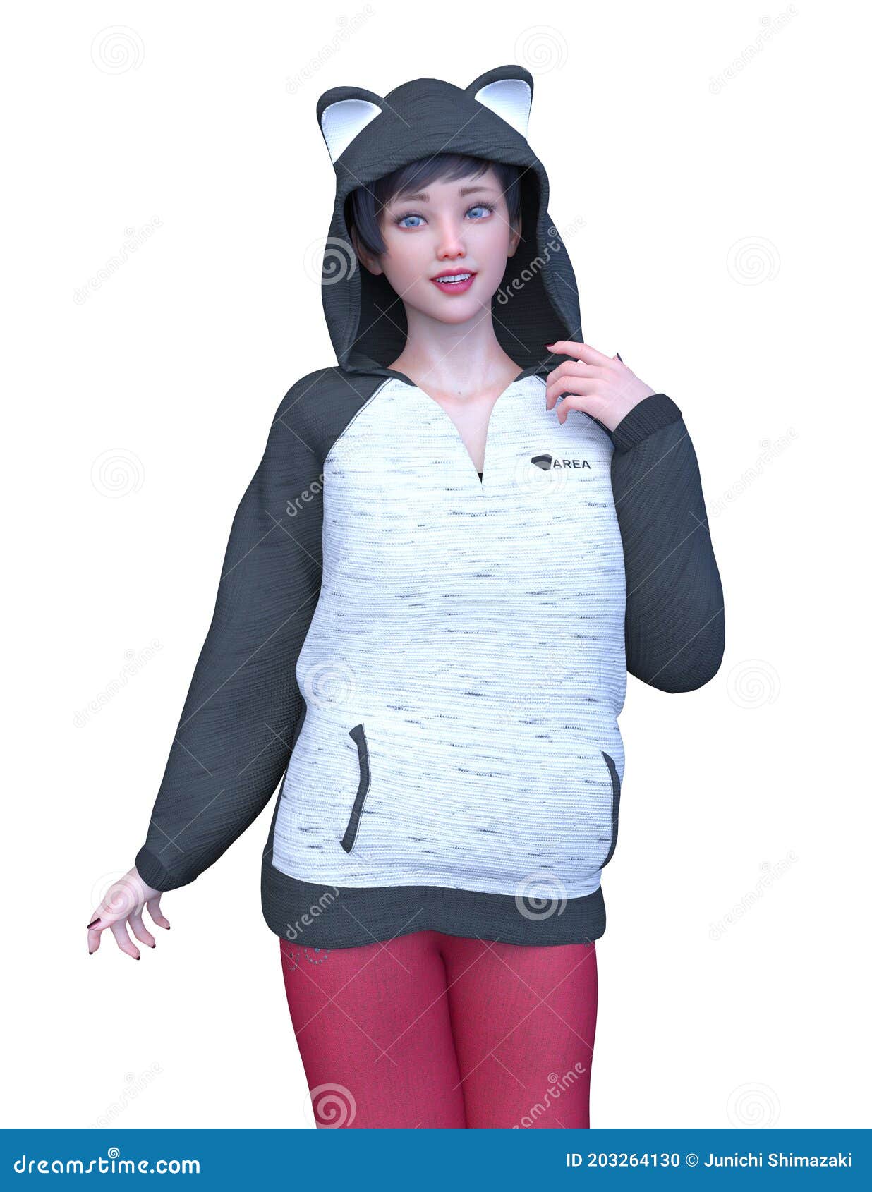 3D Rendering of Woman in Costume Stock Illustration - Illustration of ...