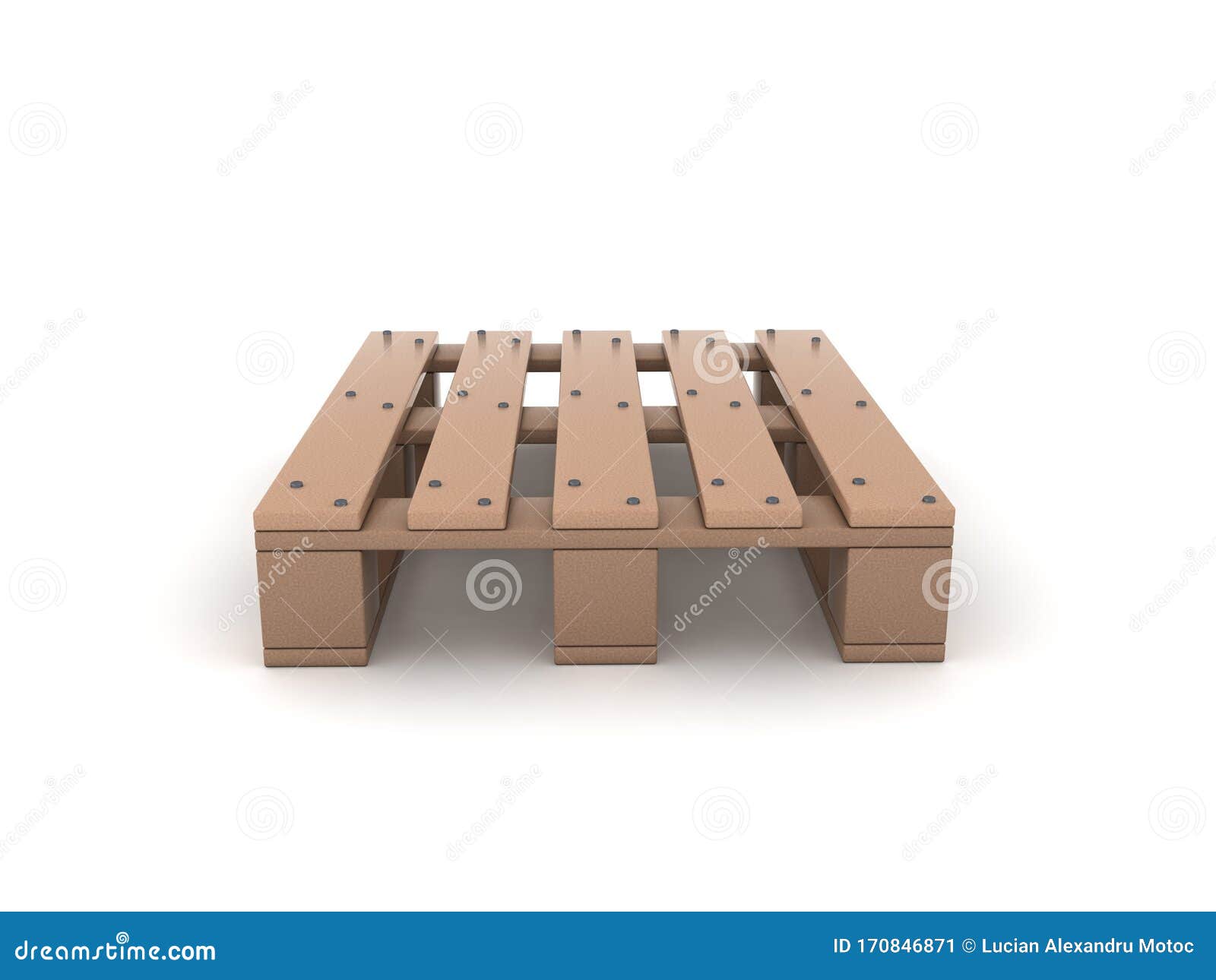 3d Rendering Of A Pallet Isolated In A Studio Background Royalty-Free ...