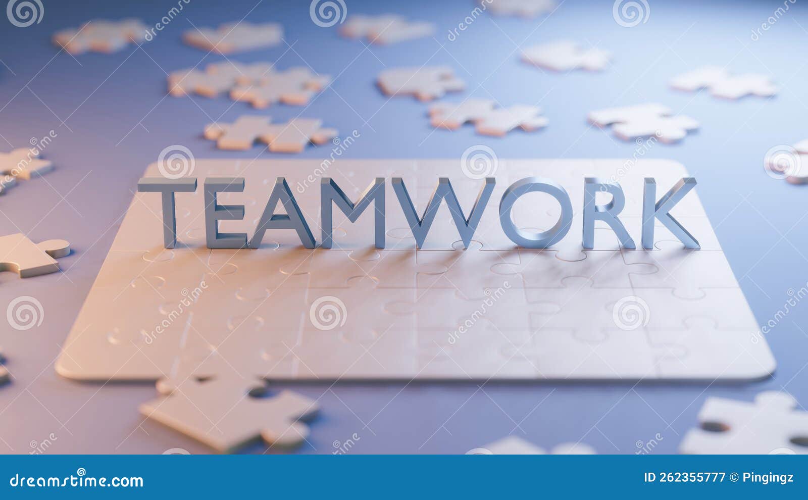 3d Rendering the Word Teamwork Stock Illustration - Illustration of ...