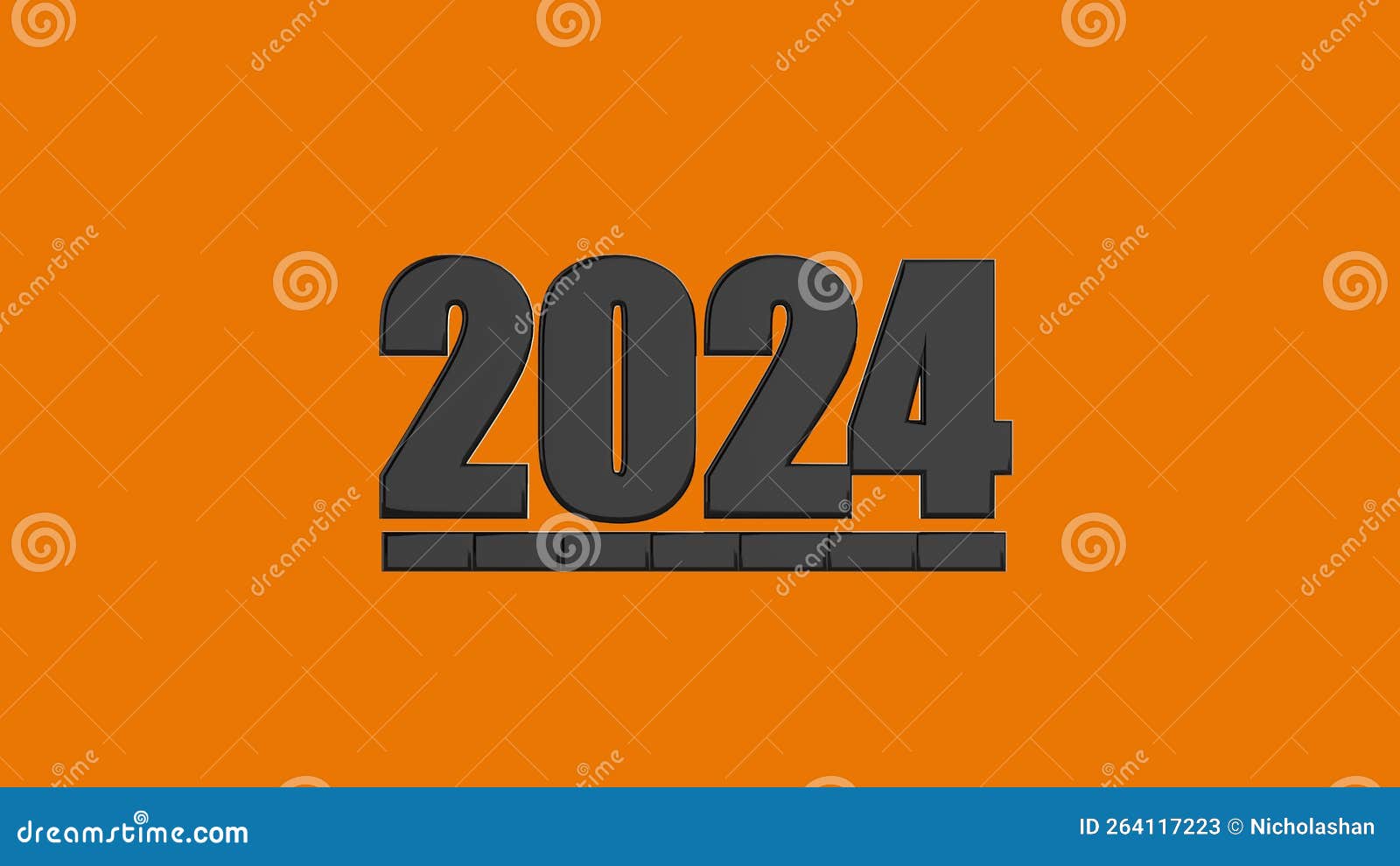 3d Rendering of Wording 2024 with Nice Backbround View Stock ...