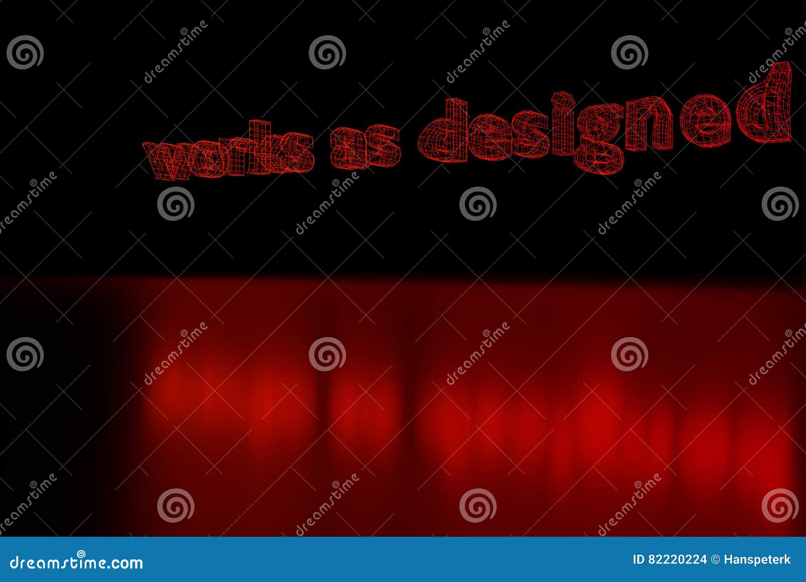 3d Rendering of the Words `works As Designed` Stock Illustration ...