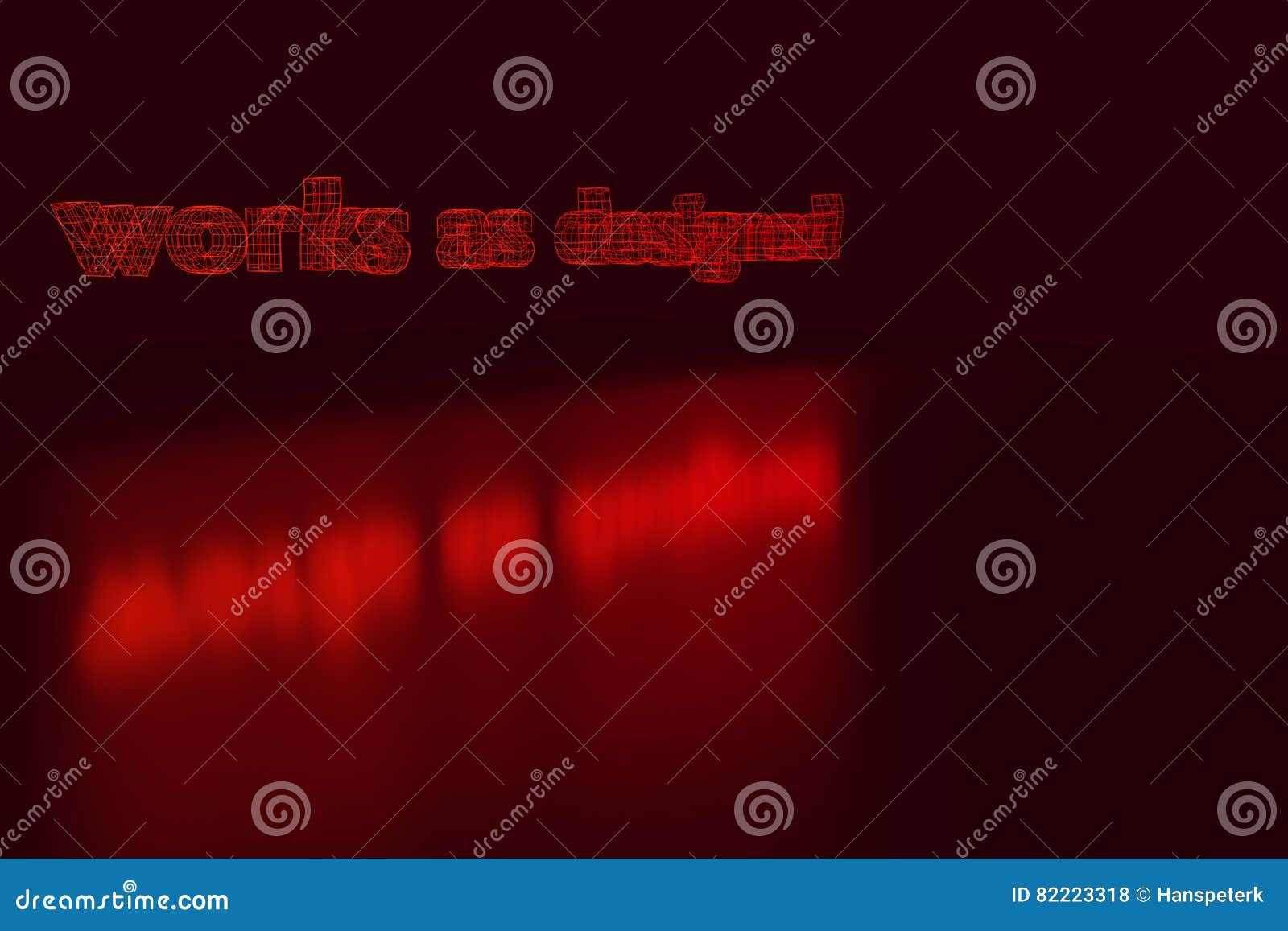 3d Rendering of the Words `works As Designed` Stock Illustration ...