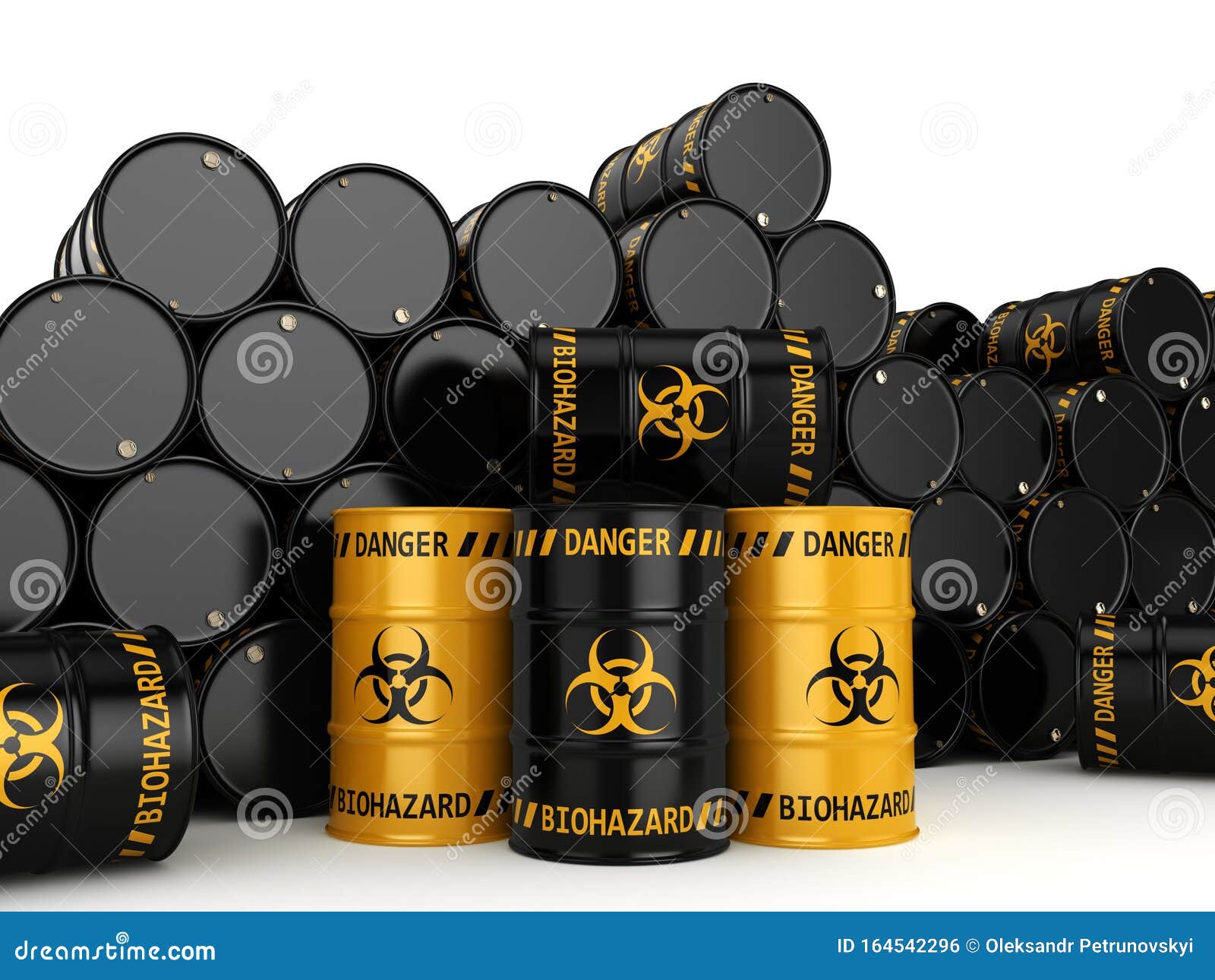 3D Rendering Biohazard Barrels Stock Illustration - Illustration of ...