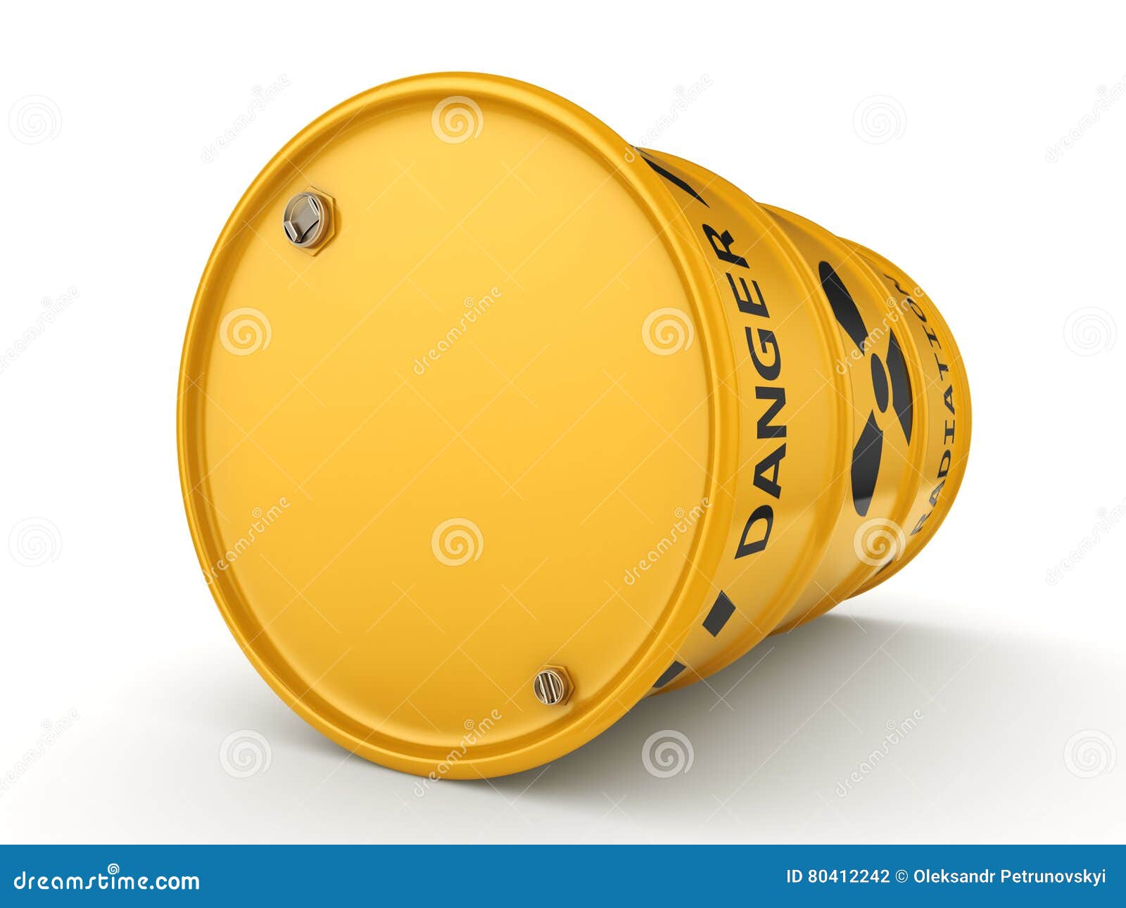 3D Rendering Yellow Radioactive Barrel Stock Illustration ...