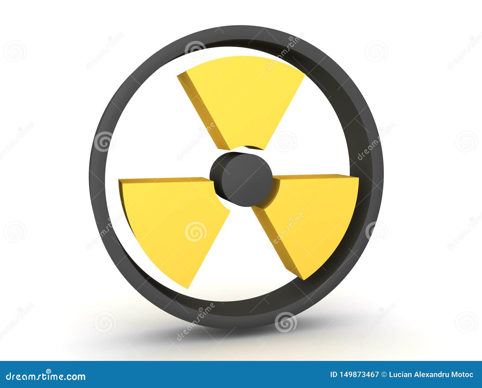 3D Rendering of Yellow Radioactive Symbol Stock Illustration ...