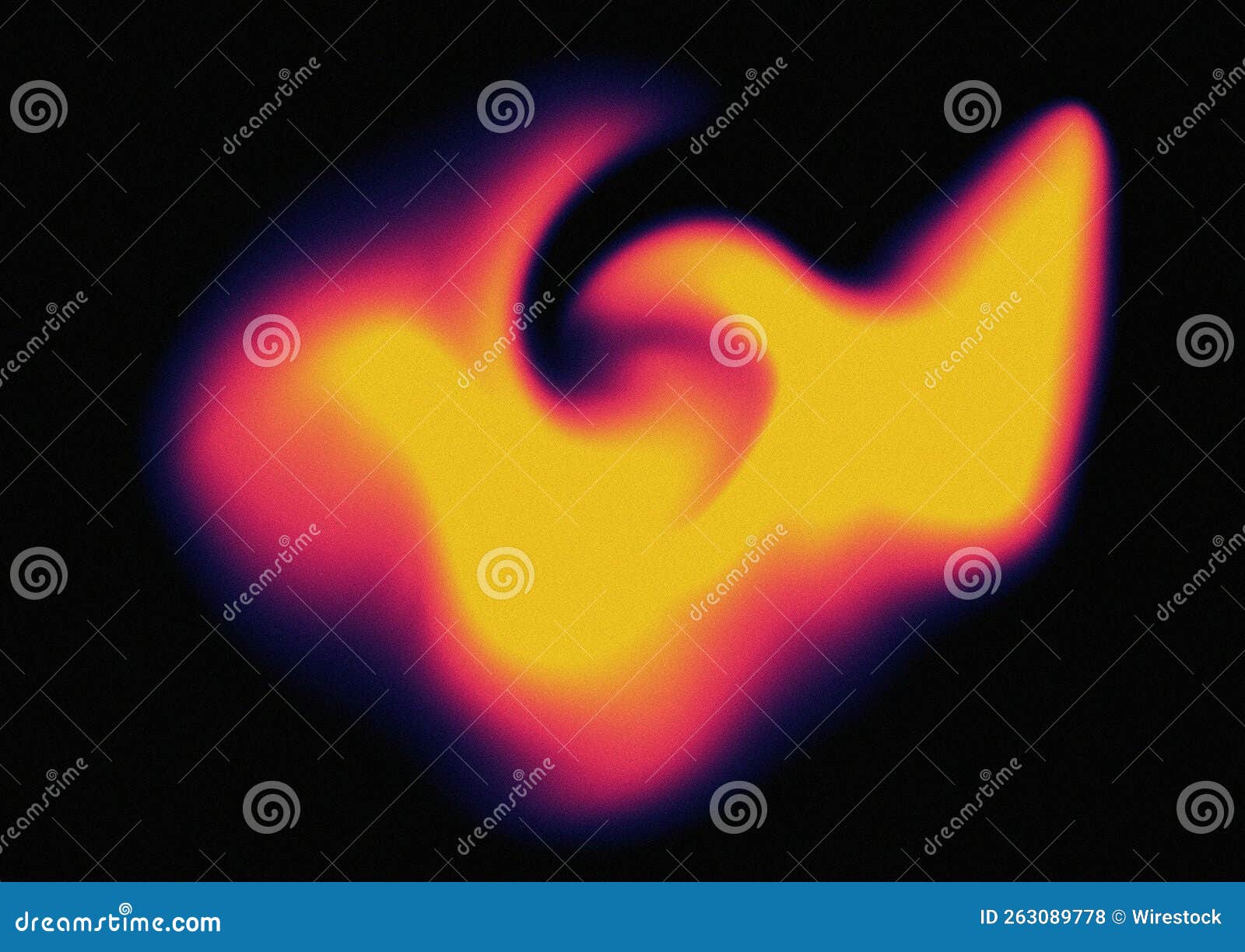 3d Rendering of a Yellow and Red Flame on the Black Background Stock ...