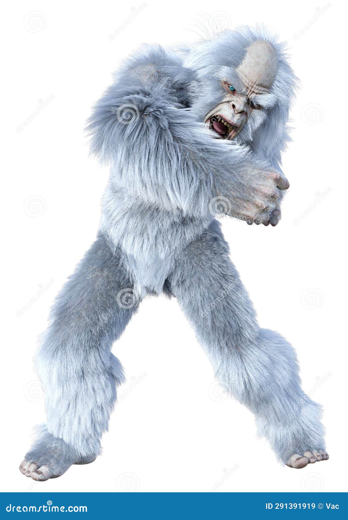 3D Rendering Yeti on White stock illustration. Illustration of ...