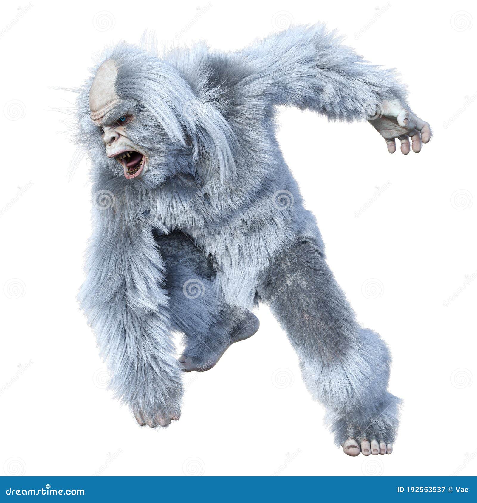 Yeti Isolated. Bigfoot Wild. Abominable Snowman. Vector Big Foot ...