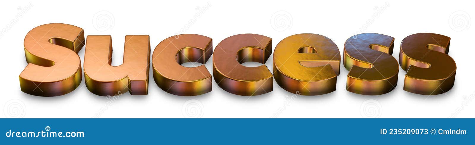 3D Rendition of the Word Success Stock Illustration - Illustration of ...