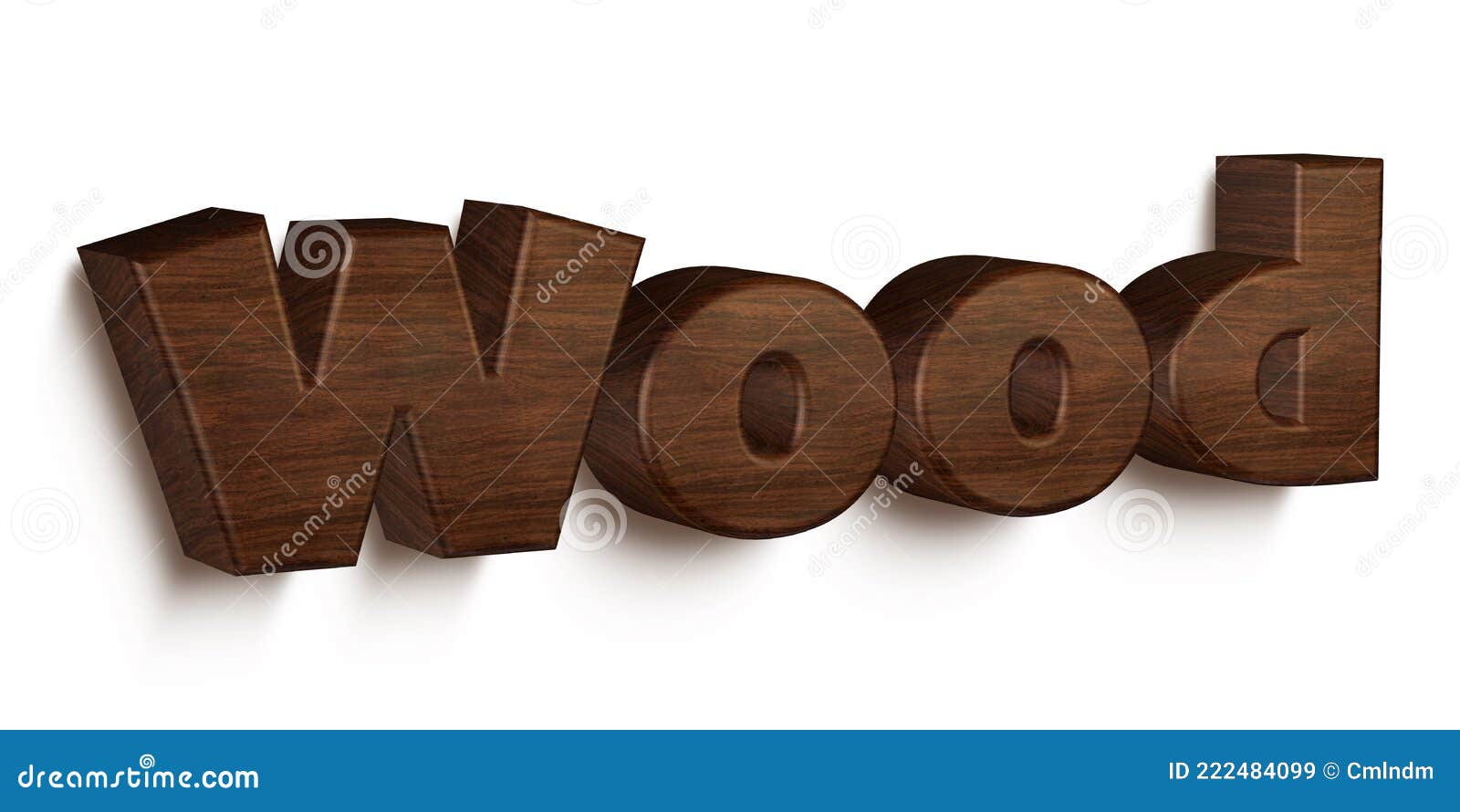 3D Rendition of the Word Wood Stock Illustration - Illustration of ...