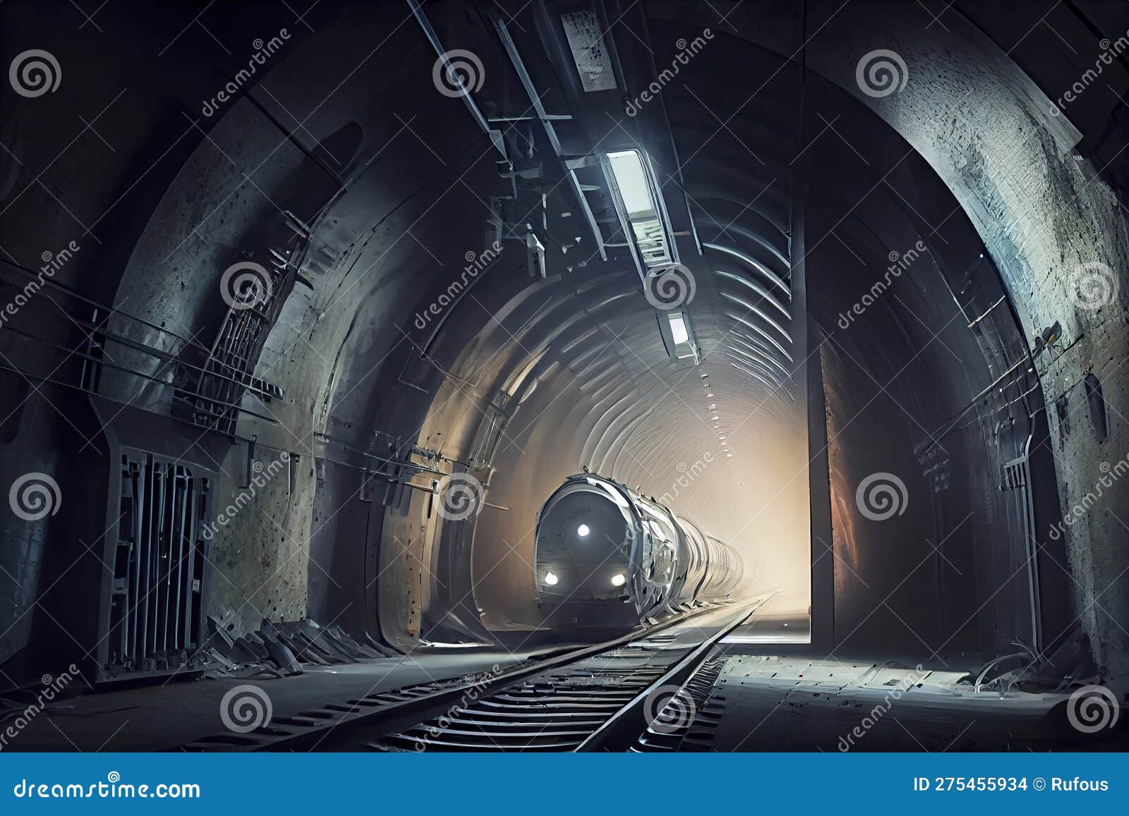 3d Rendu Du Tunnel Souterrain Illustration Stock - Illustration du ...