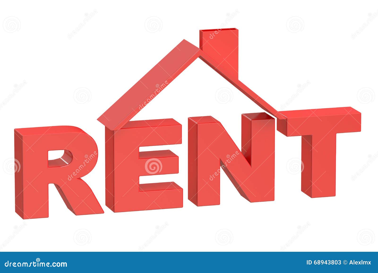 3D Rent House concept stock illustration. Illustration of roof - 68943803