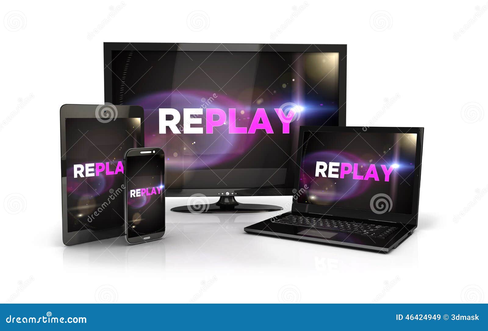 Replay Smartphone Flat Illustration Cartoon Vector | CartoonDealer.com ...