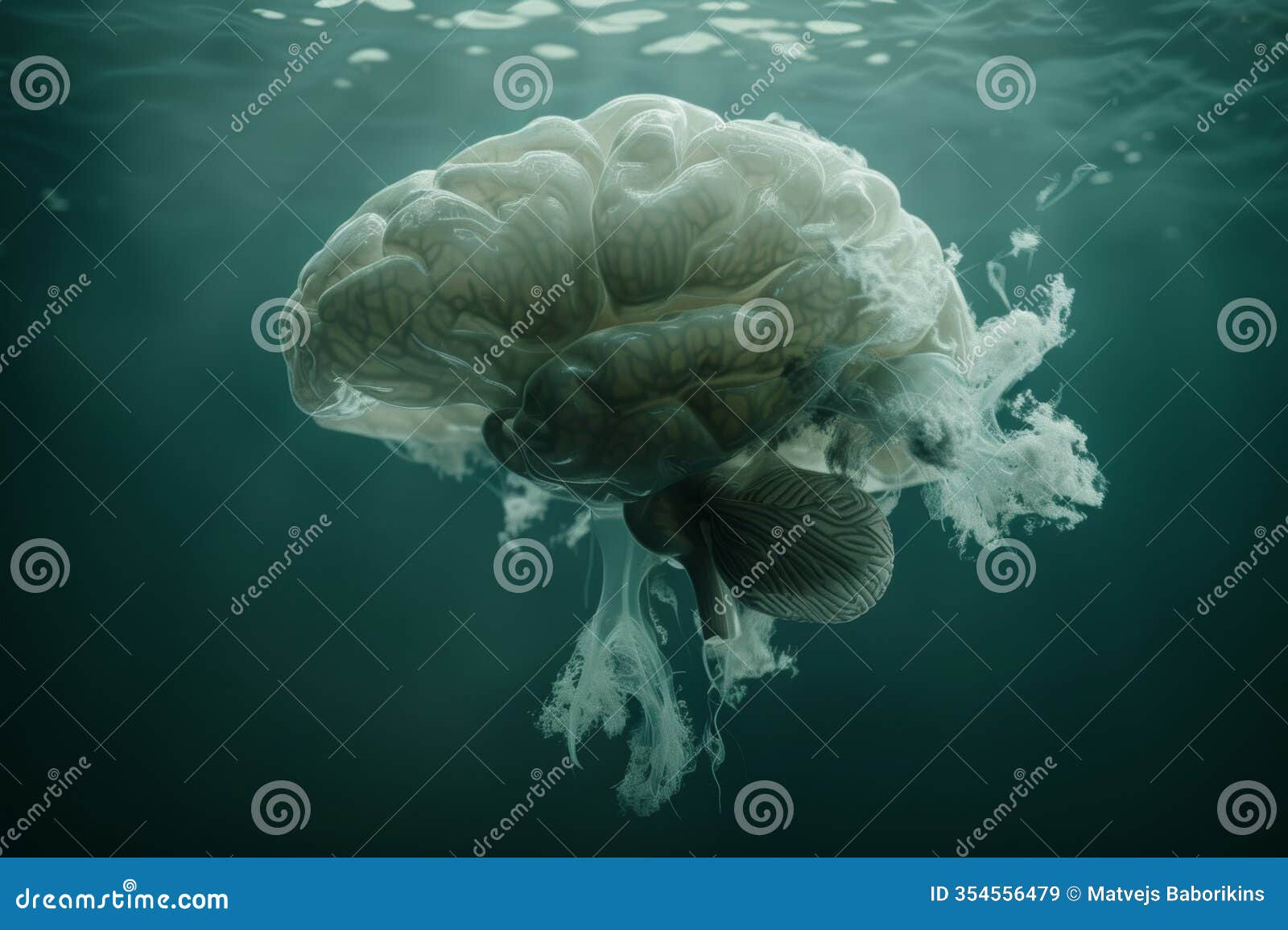 3d Representation of Brain Anatomy with Highlighted Structures on ...
