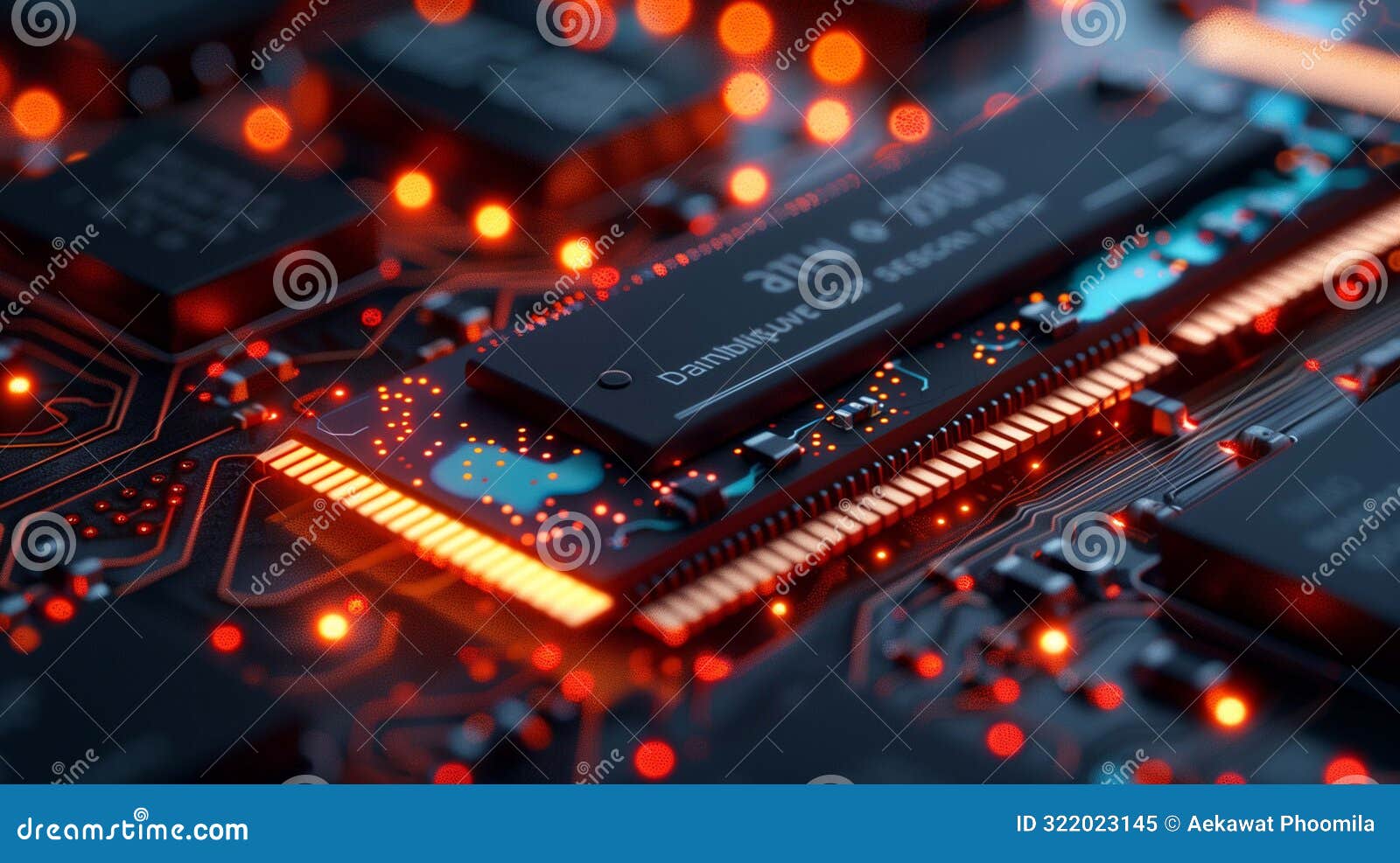 Advanced Cybersecurity Protocols Illustrated in a Detailed 3D Rendering ...