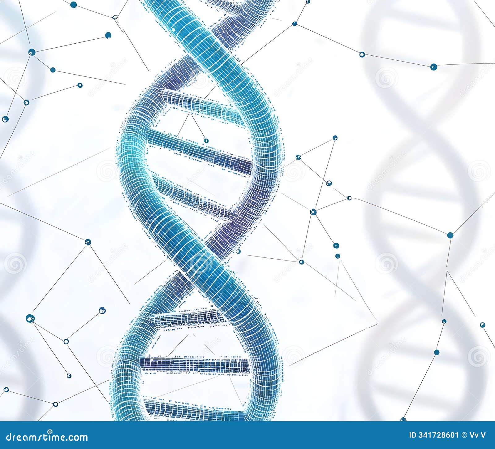 3D Representation of a DNA Double Helix Structure Stock Image - Image ...