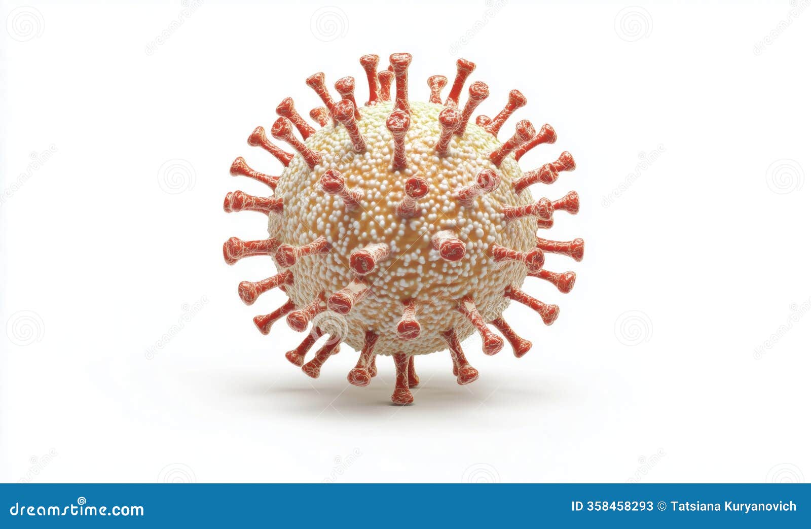 3D Representation of Virus Structure Showcasing Spikes and Surface ...