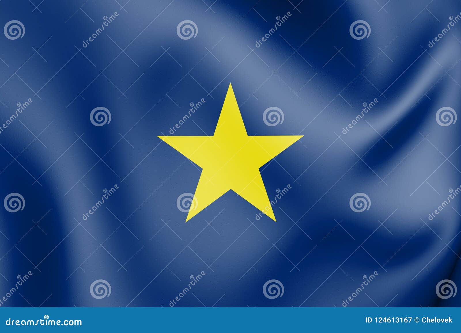 3D Republic of Texas 1836-1839 Flag. Stock Illustration - Illustration ...