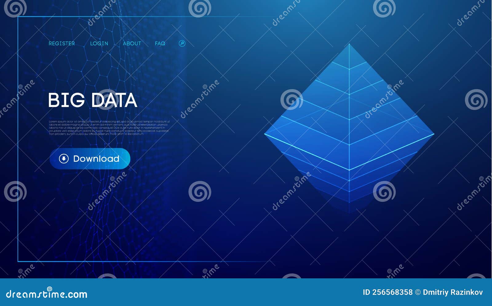 3d Rhombus Business Technology Background. Tech Vector Abstract ...