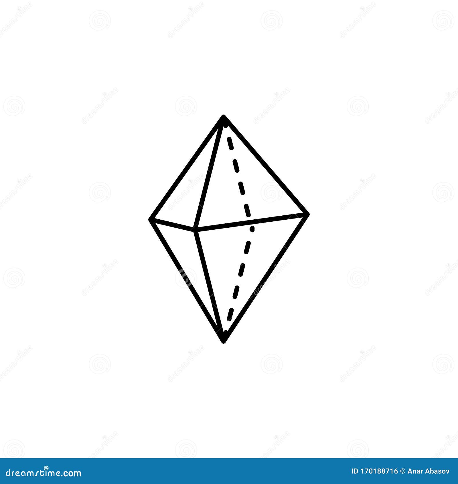 3d Rhombus with Dotted Icon. Element of Geometric Figure for Mobile ...