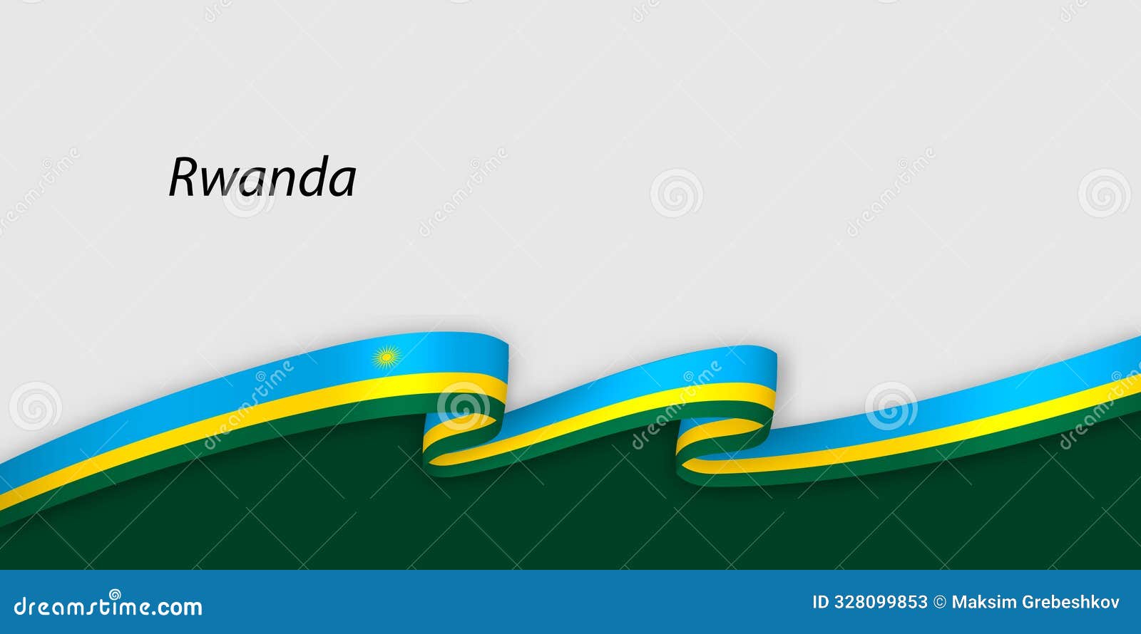 Flag Of Rwanda, Rwanda Flag, National Symbol Of Rwanda Country. Fabric ...