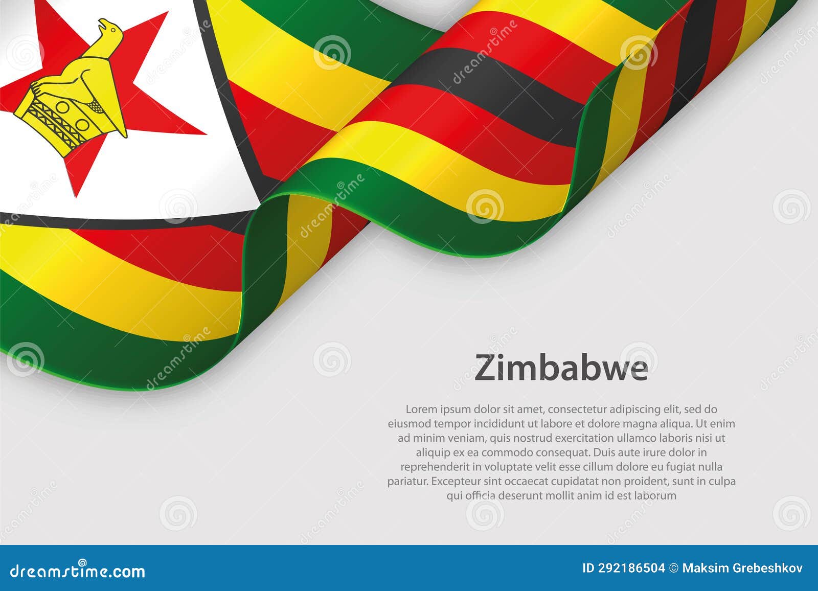 Flag Zimbabwe From Brush Strokes. Flag Republic Of Zimbabwe On ...